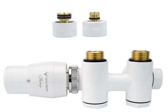 Zawór termostatyczny do grzałki INTEGRA DUO biały lewy PEX > VARIO TERM